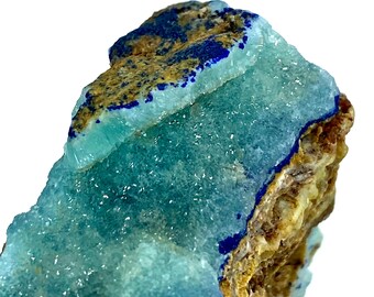 255 Carat Unique Natural Shape Sparkly ARAGONITE With AZURITE Crystal ...
