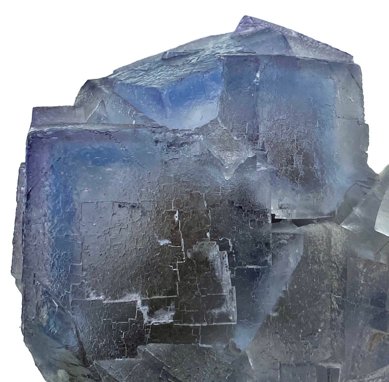 990 Gram Unique Blue Line Phantom Cubic Fluorite Crystal Specimen From ...