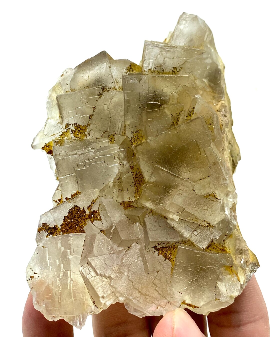 333 Gram Unique Natural Shape Perfect Cubic Rainbow FLUORITE With ...