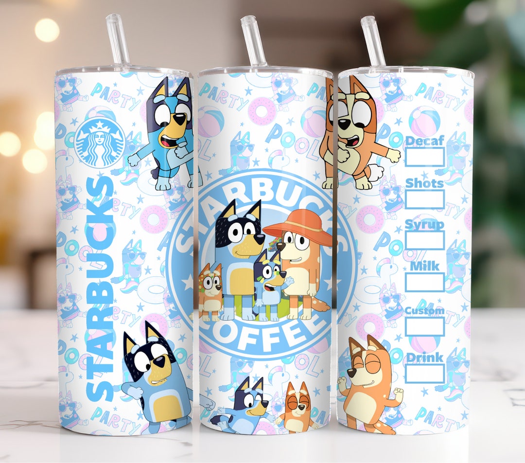 Bluey Tumbler Wrap, 20oz Skinny Tumbler Wrap, 20 Oz Tumbler Png ...