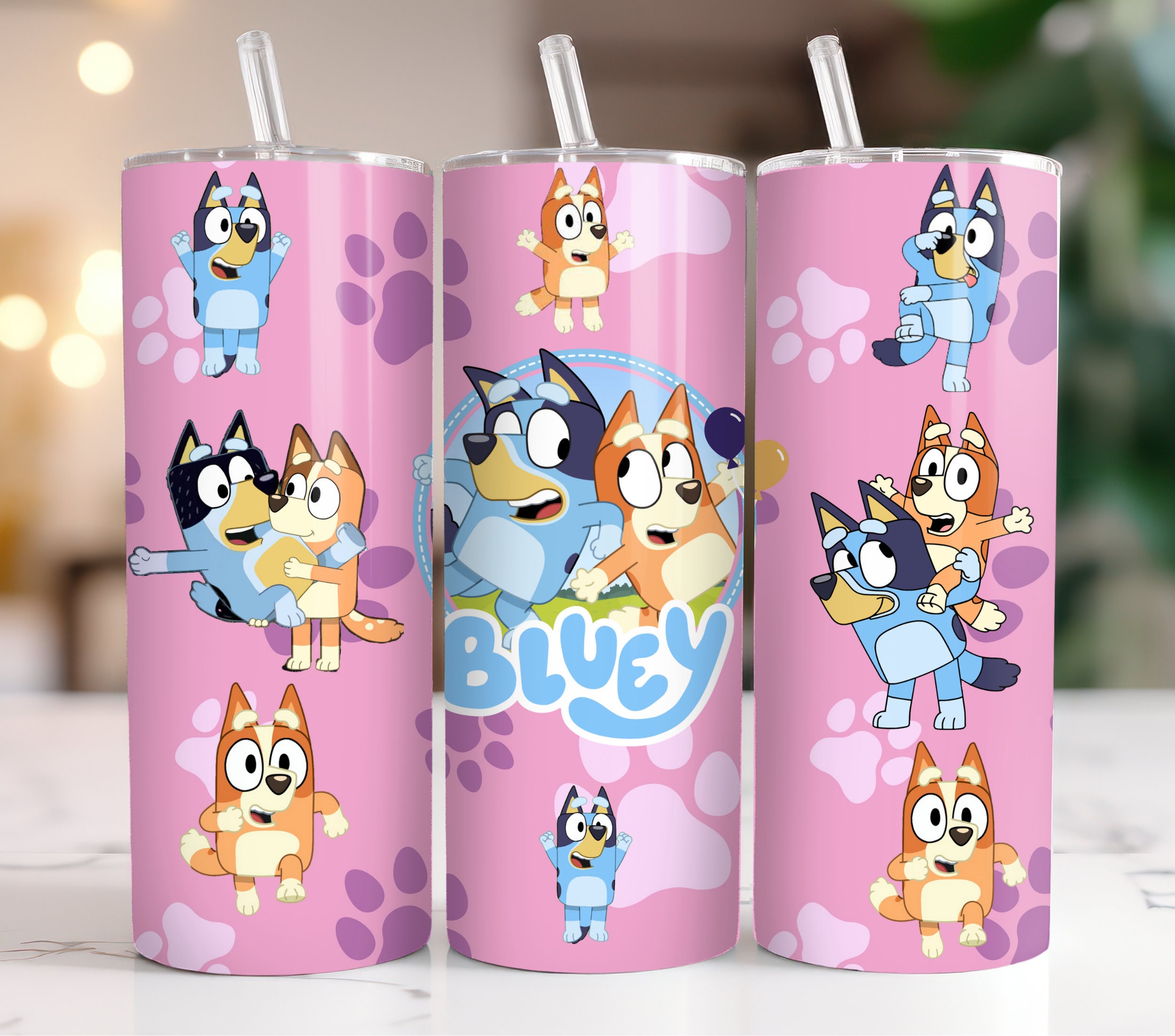 Bluey Tumbler Wrap, 20oz Skinny Tumbler Wrap, 20 Oz Tumbler Png ...