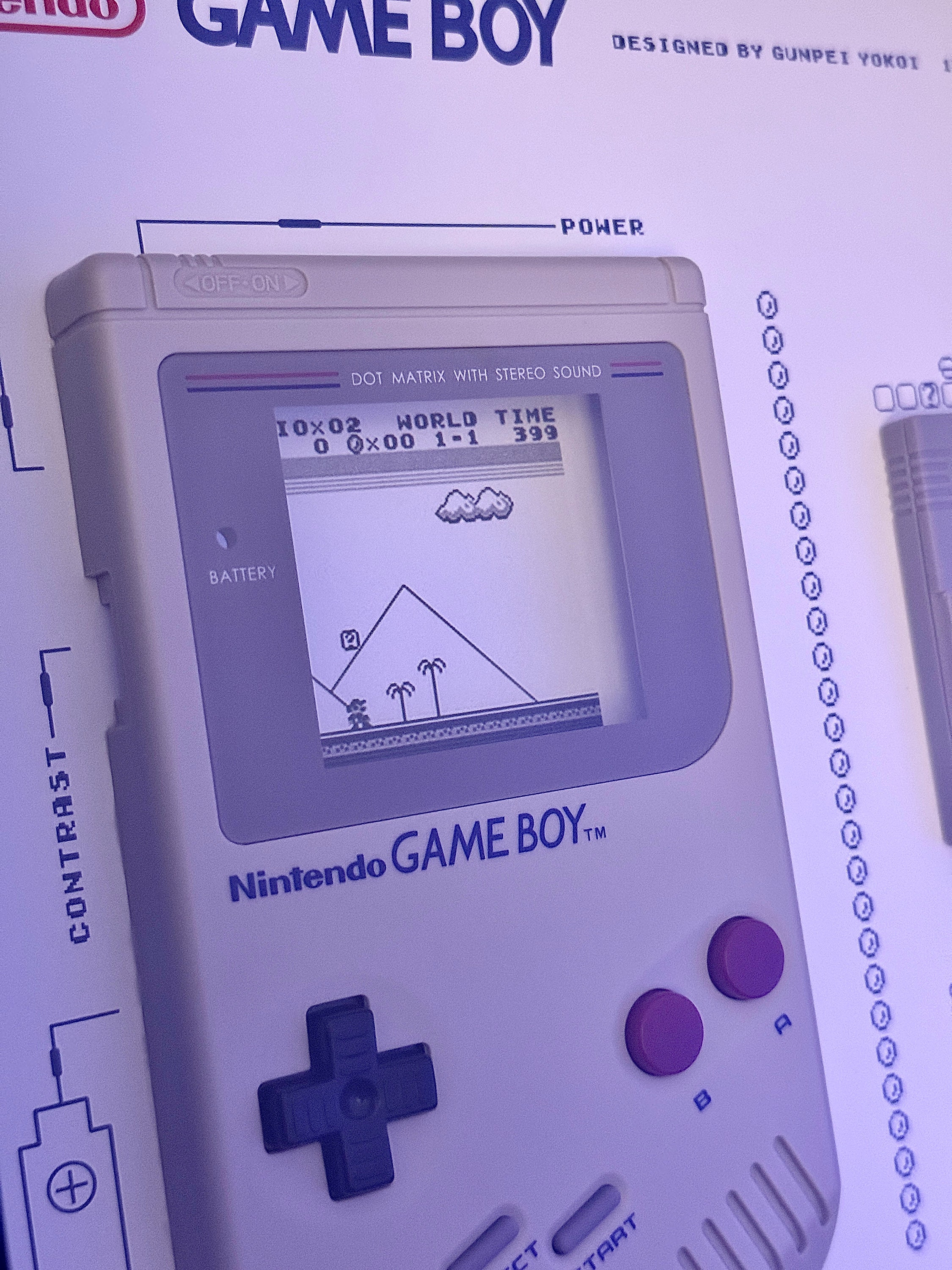 Miniboy - Framed Super Mario Themed Classic Gameboy Disassembly Art ...