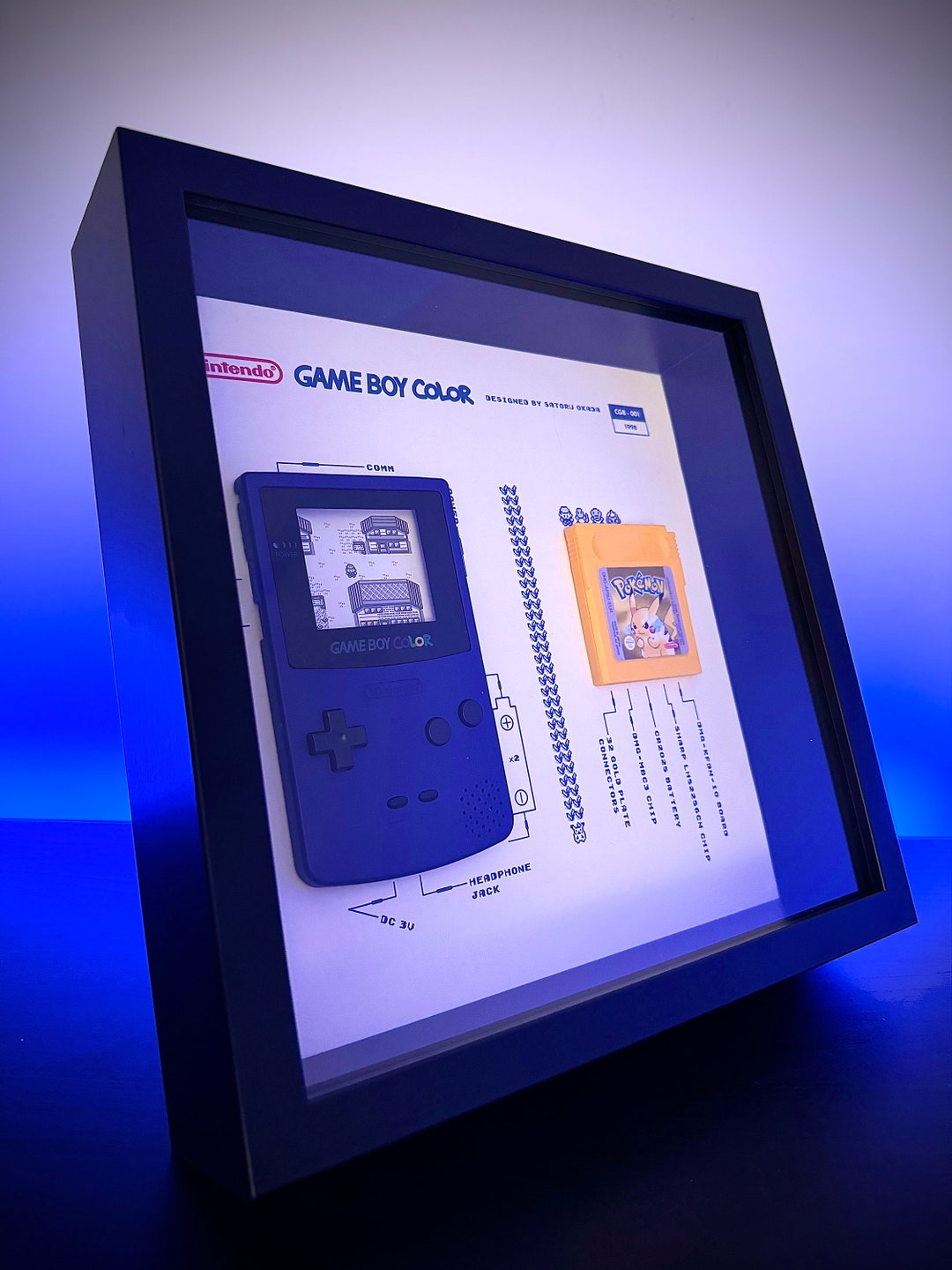 Miniboy Framed Pokemon Themed Gameboy Color Disassembly Art. Teardown ...