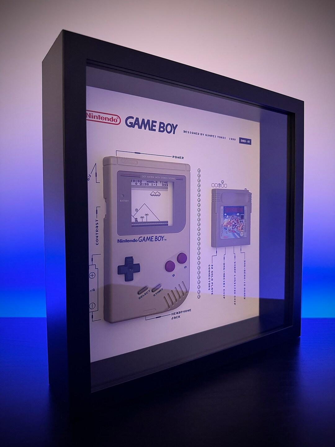Miniboy - Framed Super Mario Themed Classic Gameboy Disassembly Art ...