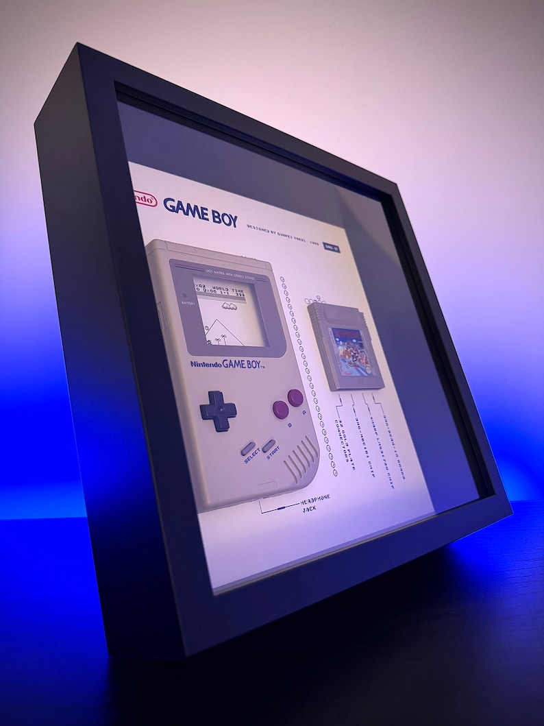 Miniboy - Framed Super Mario Themed Classic Gameboy Disassembly Art ...