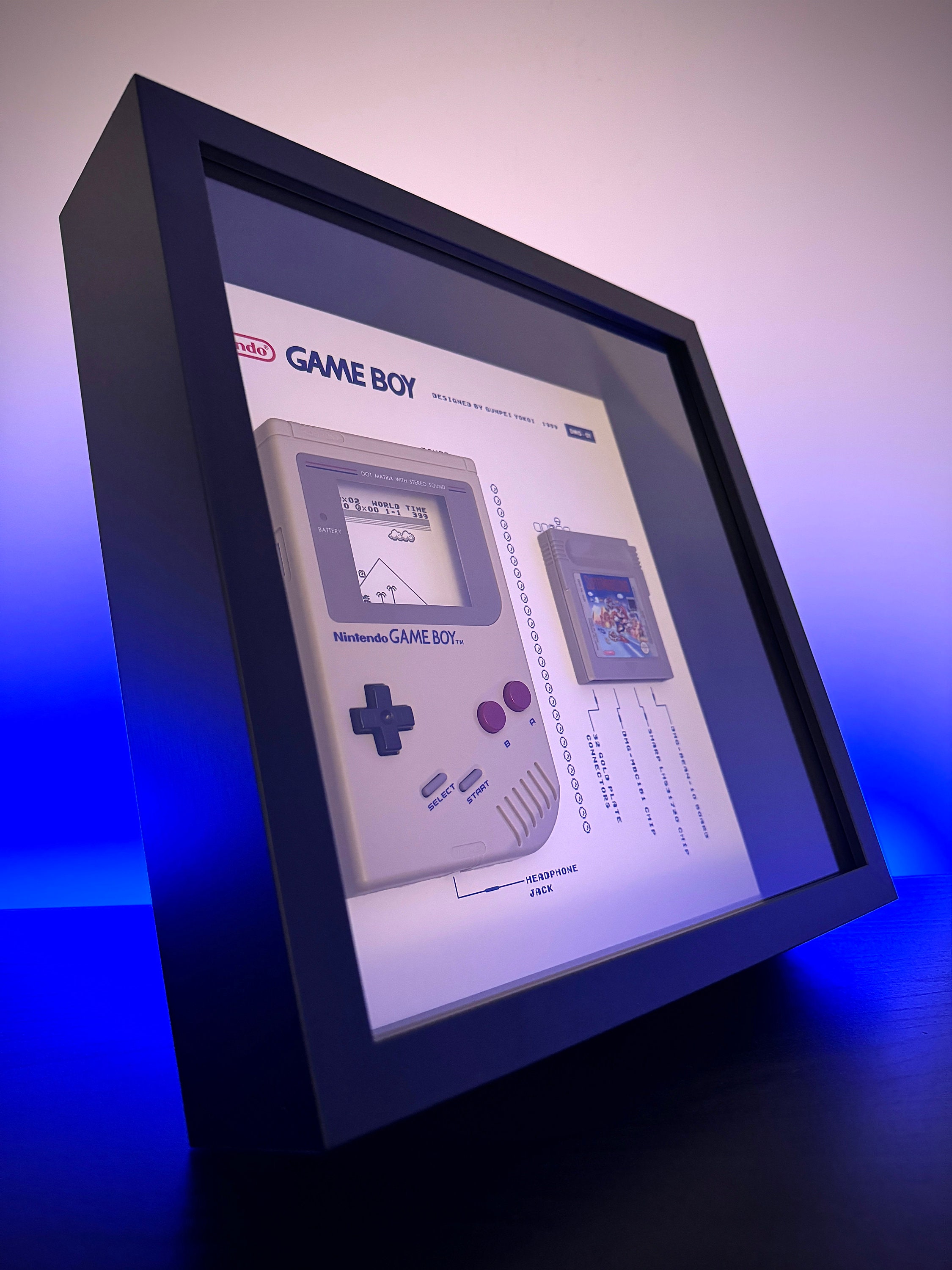 Miniboy - Framed Super Mario Themed Classic Gameboy Disassembly Art ...