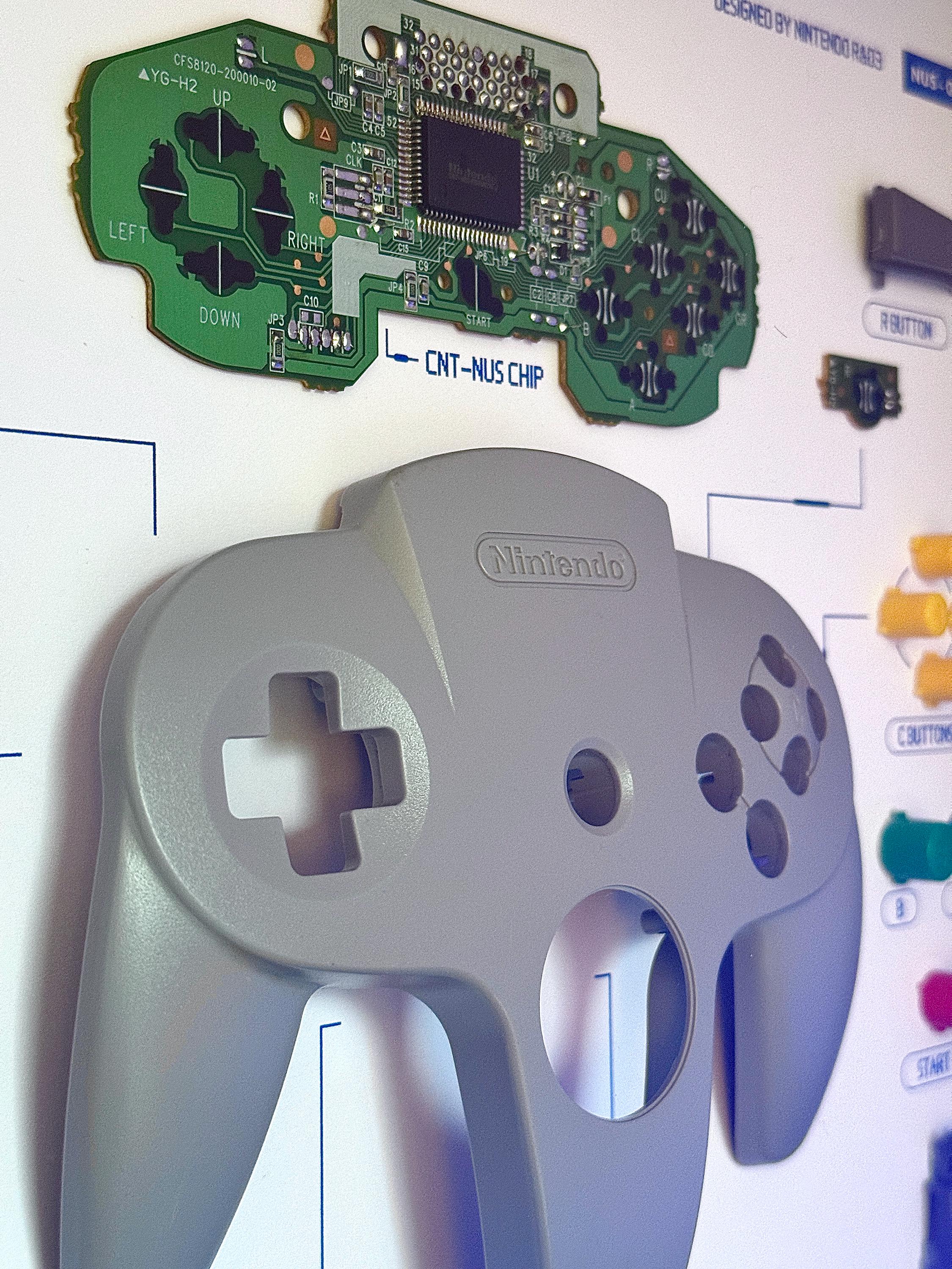 Framed Nintendo 64 Controller Teardown Art: Retro Gaming Print - Etsy