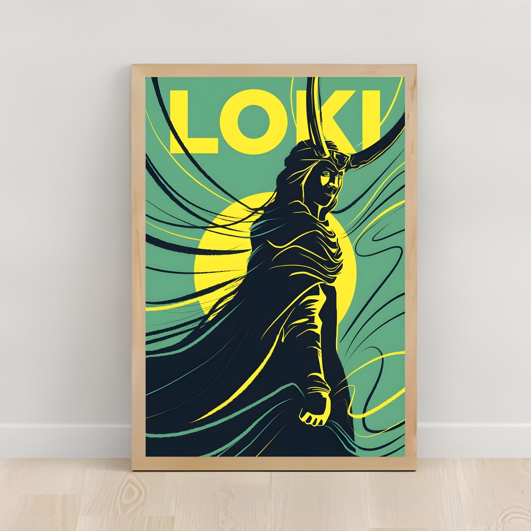 LOKI Poster, LOKI TV Series Wall Art, Loki Fan Art Print, Tom ...