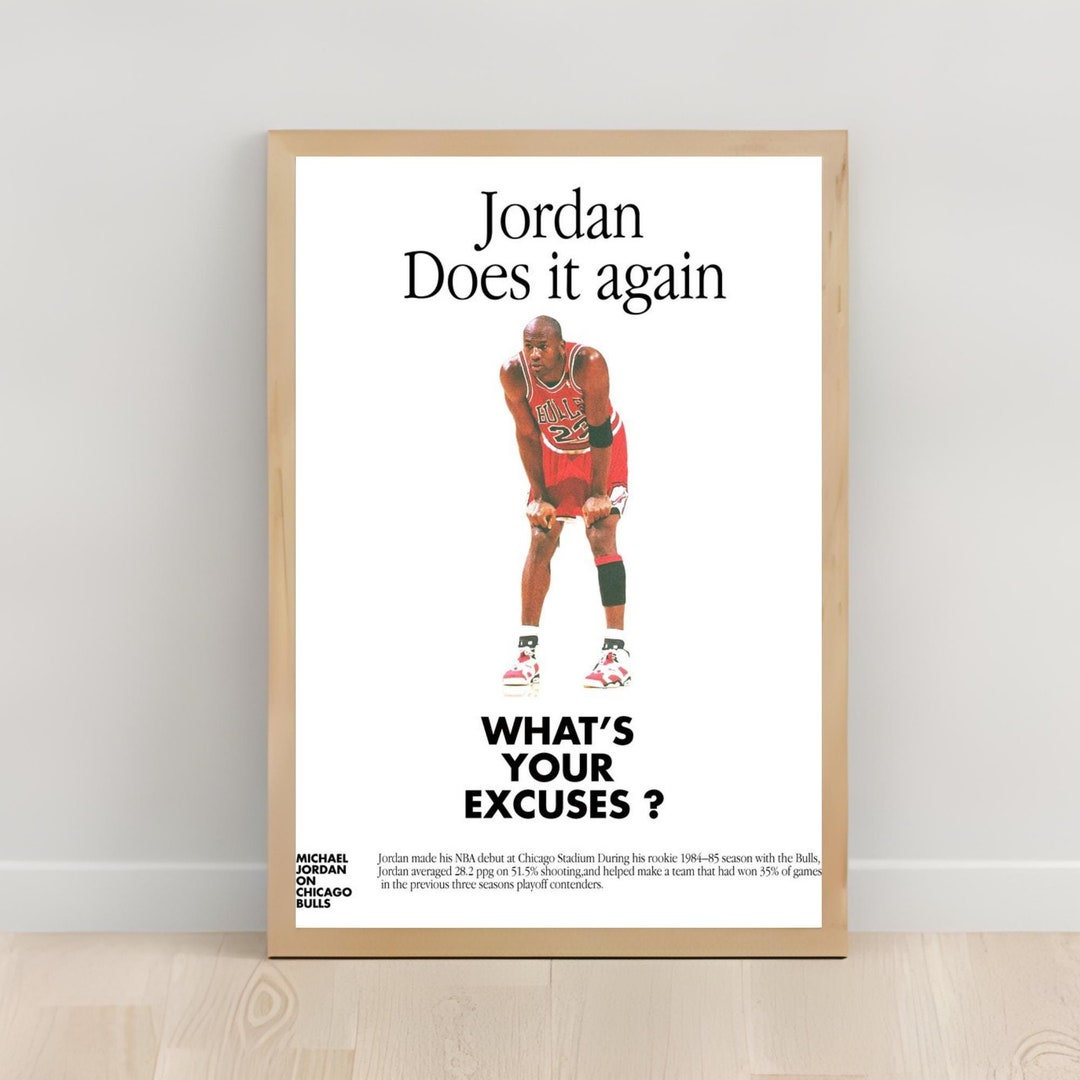 Michael Jordan Does It Again Poster, Chicago Bulls Wall Art ...