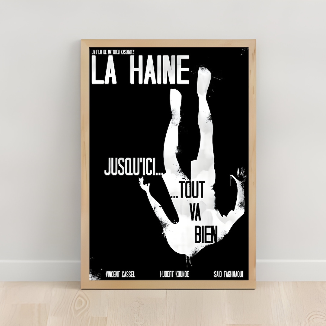 La Haine Poster, Vintage Movie Poster, French Movie Poster, Movie Wall ...