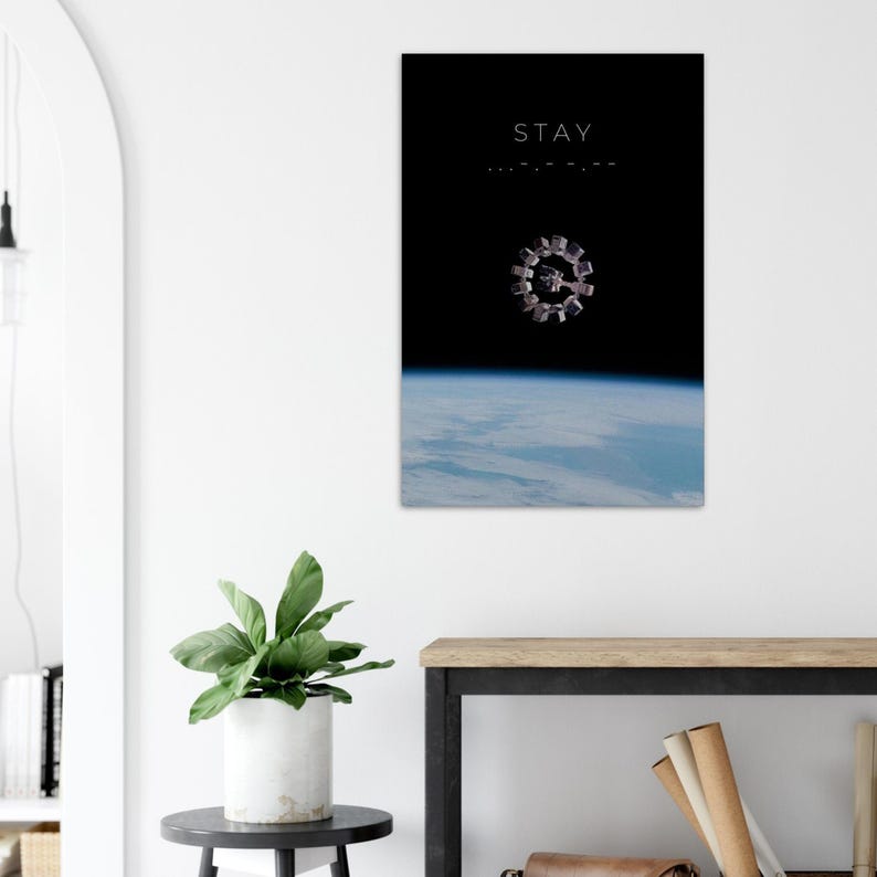 Interstellar Stay Poster, Minimalist Space Art, Nolan Sci-fi Decor ...