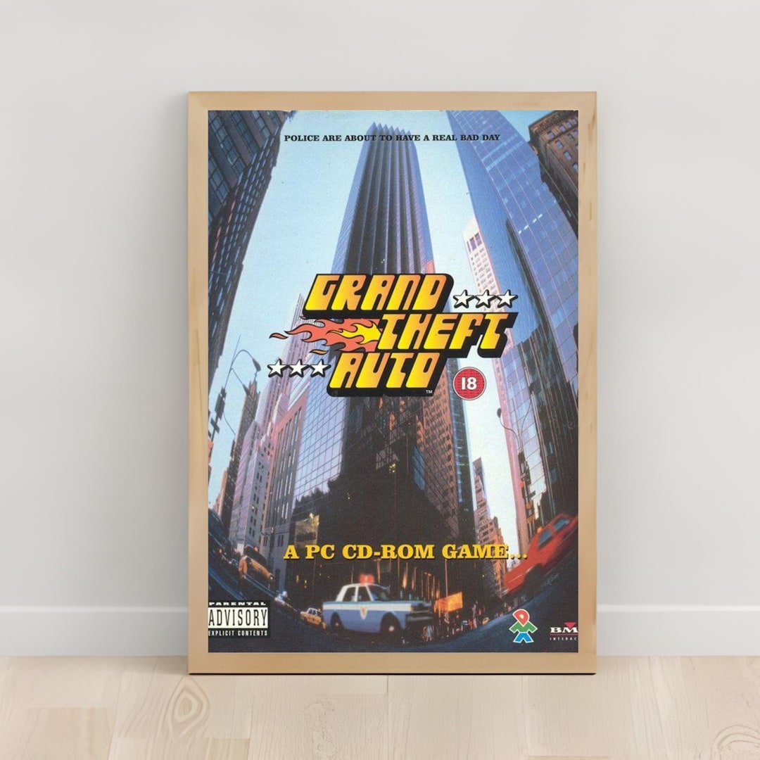 Grand Theft Auto Original Game Poster, Classic Video Game Art Print ...