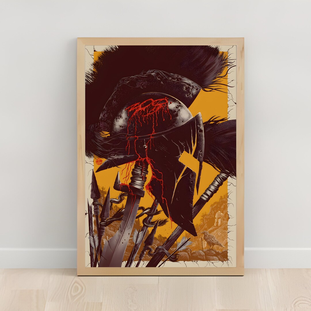 300 Spartan Poster, 300 Movie Wall Art, Spartan Art Print, Movie Home ...