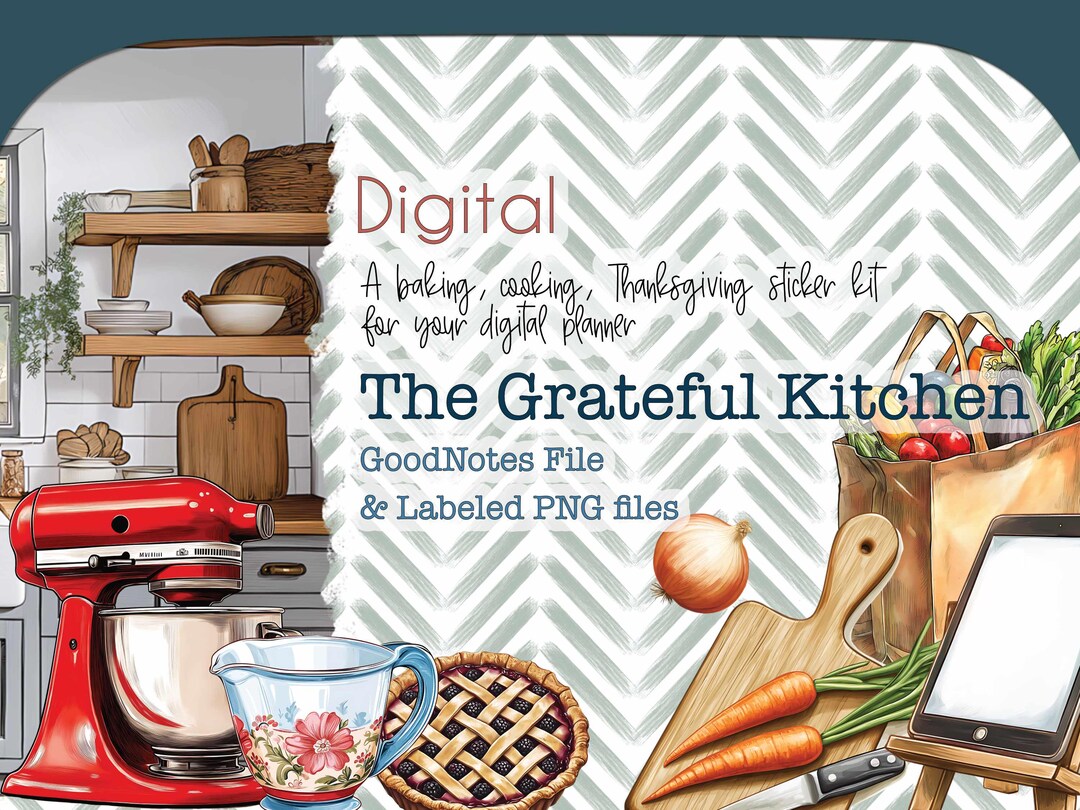 The Grateful Kitchen Digital Stickers | Goodnotes Stickers, Notability ...