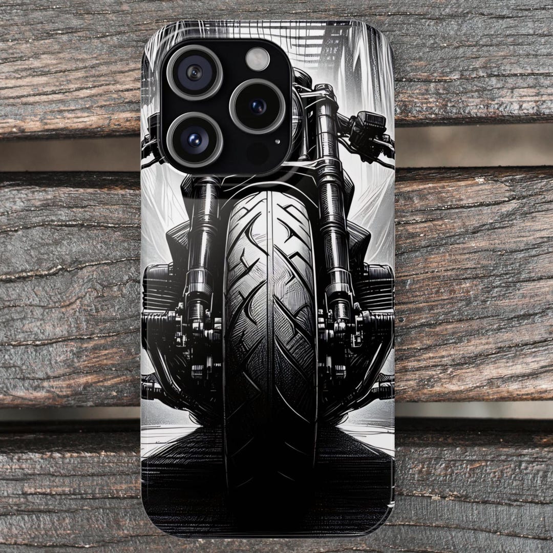 Urban Motorcycle Phone Case - Black & White Street Bike Slim Case for ...