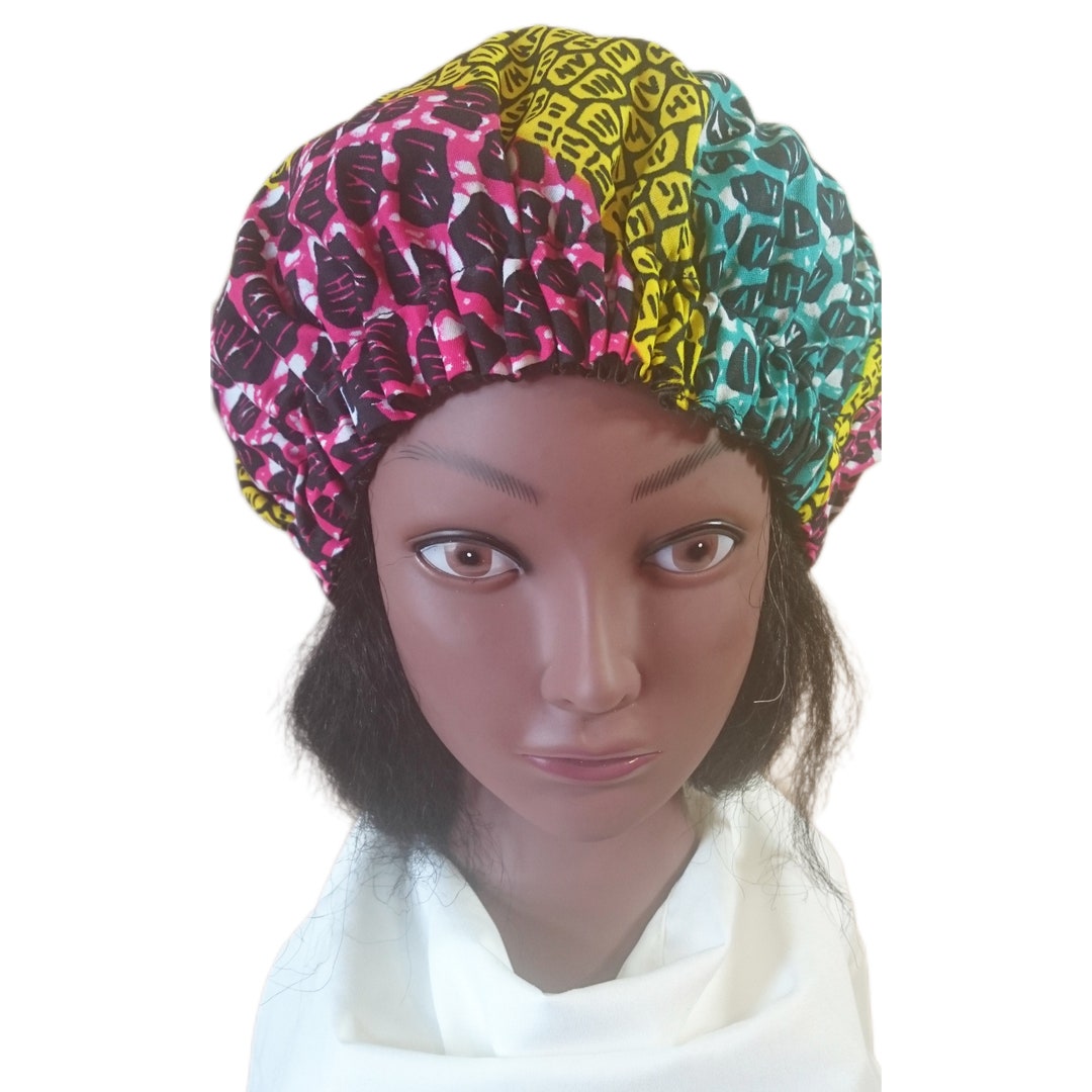 Ankara/african Print Bonnet, African Print Satin Lined Bonnet, Satin ...