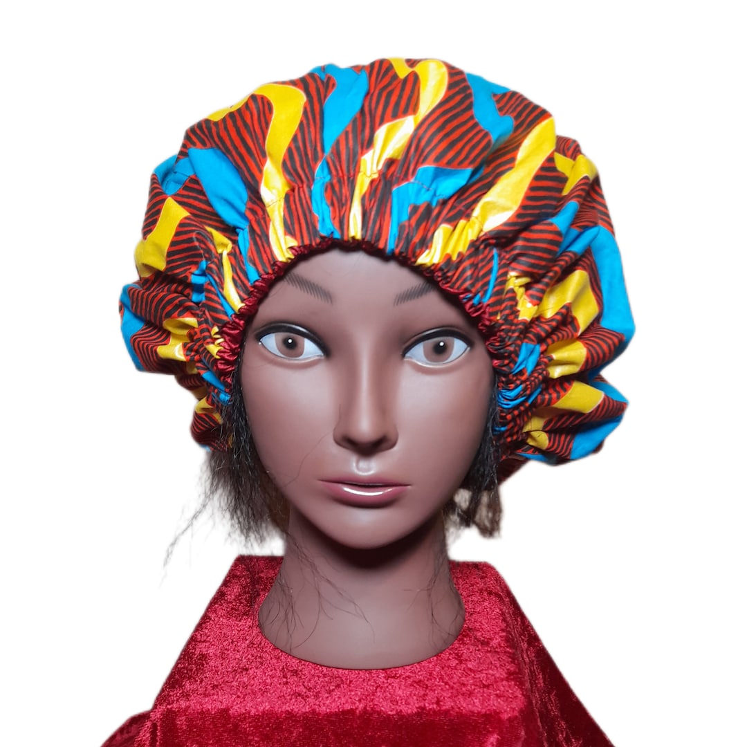 Ankara/african Print Bonnet, African Print Satin Lined Bonnet, Satin ...