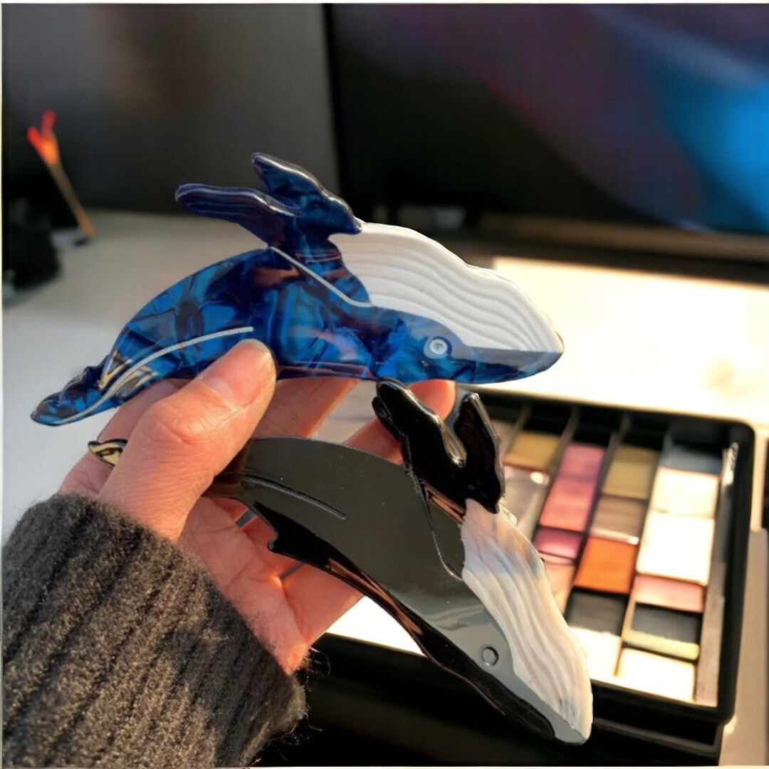 Cute Whale Hair Clips, Large Whale Hair Claw, Unique Hair Accessories ...