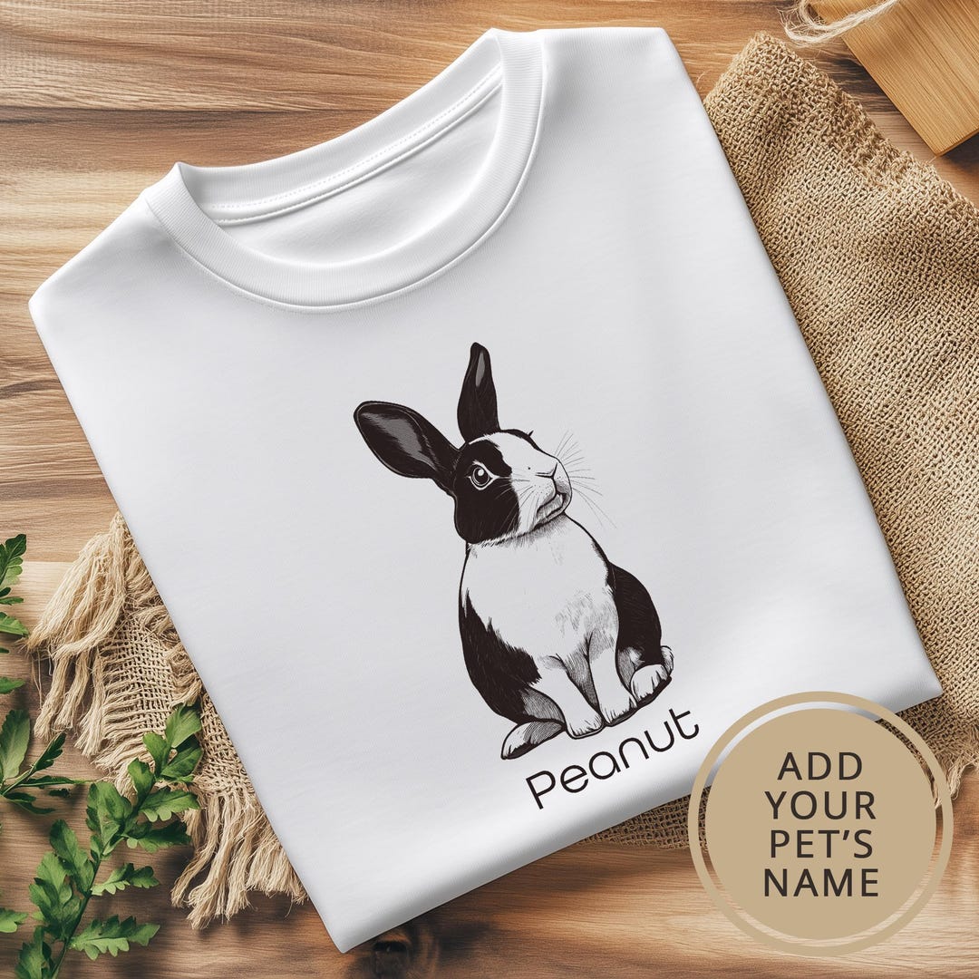 Dutch Rabbit Shirt. Bunny Gift. Custom T-shirt. Rabbit Lover Shirt ...