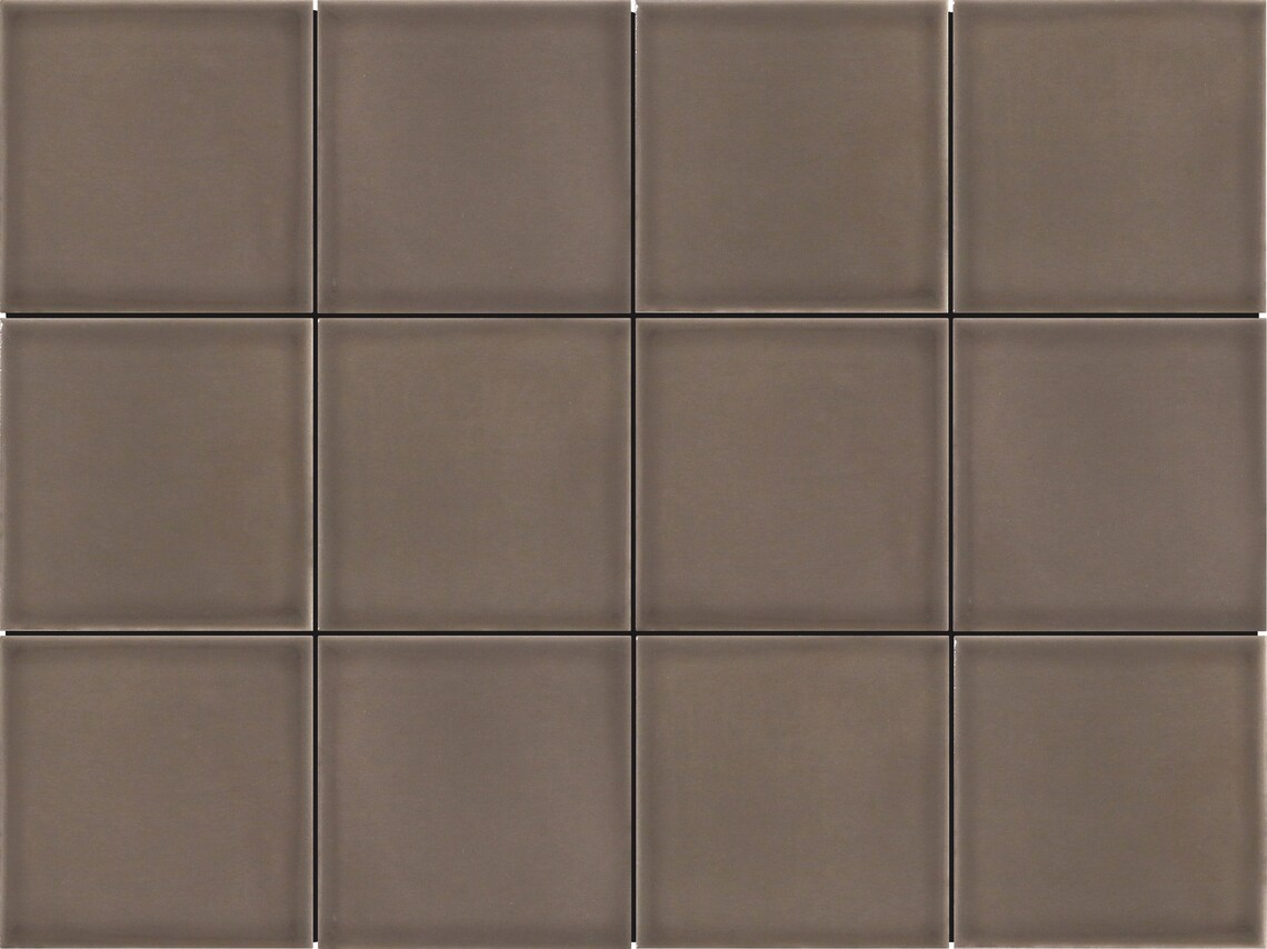 Modern 4X4 Gray Brown Square Glossy Ceramic Mosaic Tile ...