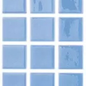 Modern 1X1 Squares 093106M Celestial Blue Glossy Glass 106 Mosaic Tile ...