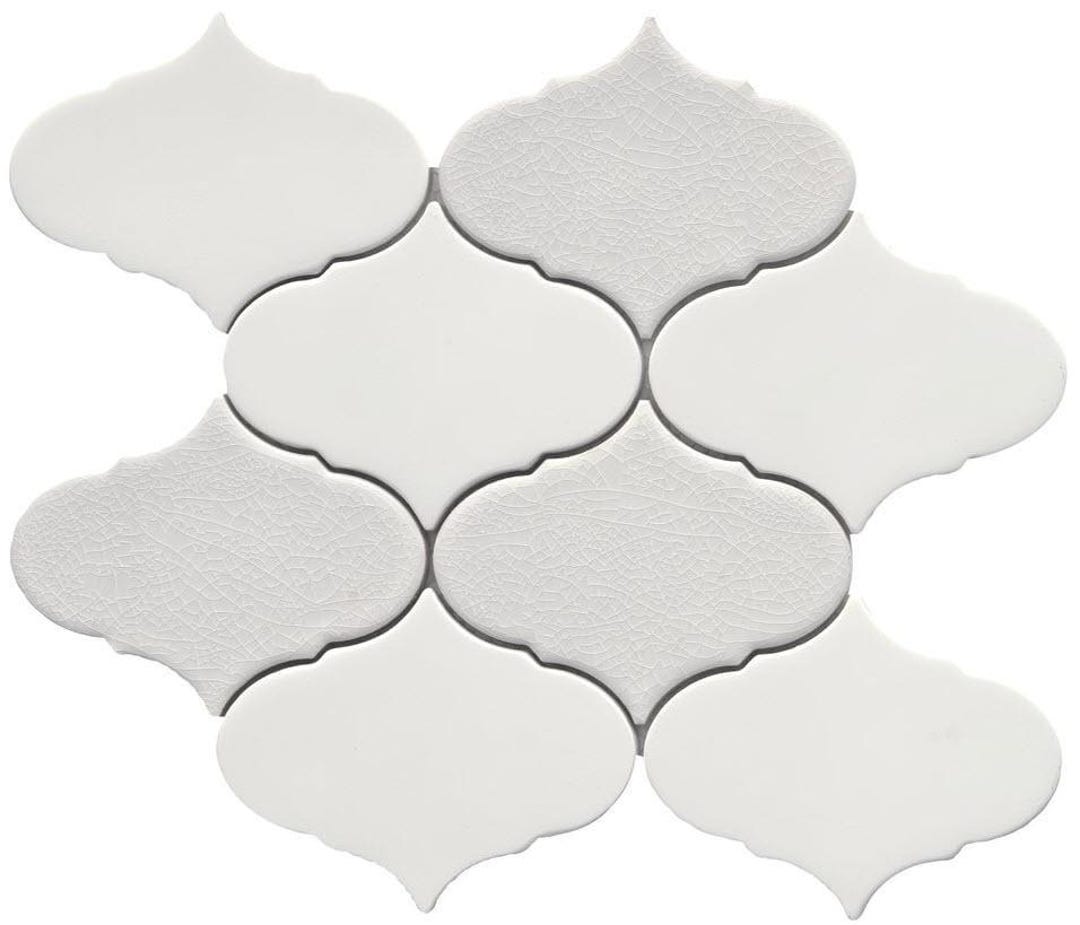 Modern Cream Arabesque Resin Composites Mosaic Tile B2C-RETRPE0910MOCV2 ...