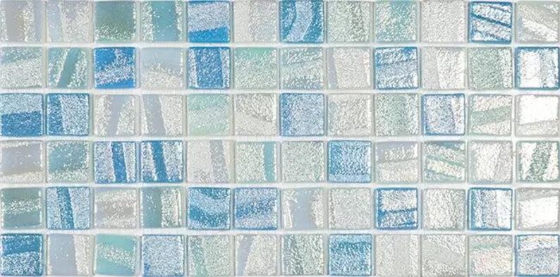 Modern 1x1 Key West Mix Glossy Glass - Mosaic Tile - Etsy