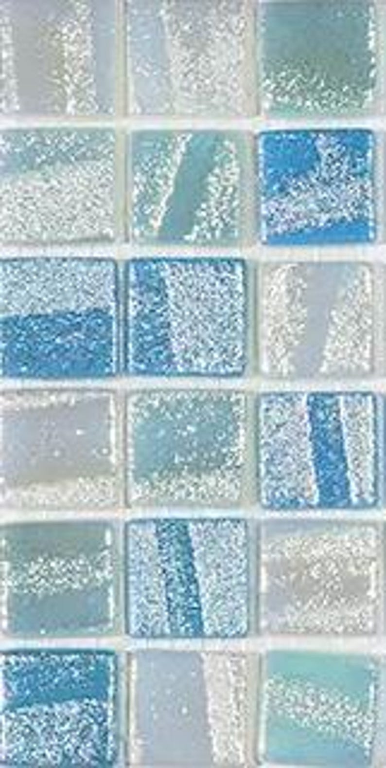 Modern 1x1 Key West Mix Glossy Glass - Mosaic Tile - Etsy