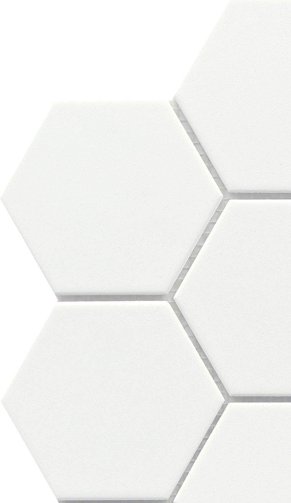 Modern White 3X3 Hexagon Porcelain Matte Mosaic Tile B2C-SOURPWH0910MH3 ...