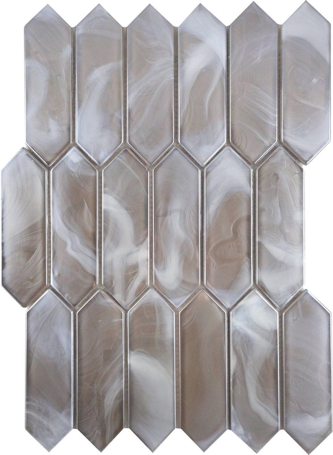 Modern 1.5X4.5 Tan Picket Satin Glass Mosaic Tile B2C-SPLATN1014MPK - Etsy