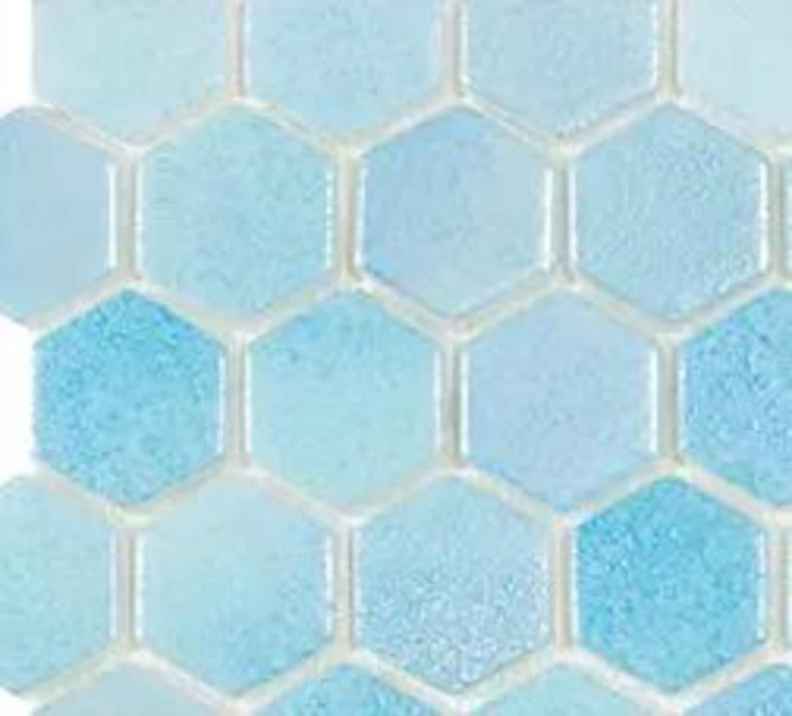 Modern H35551M Shell Hex Air - 551 Glossy Glass Mosaic Tile - Etsy