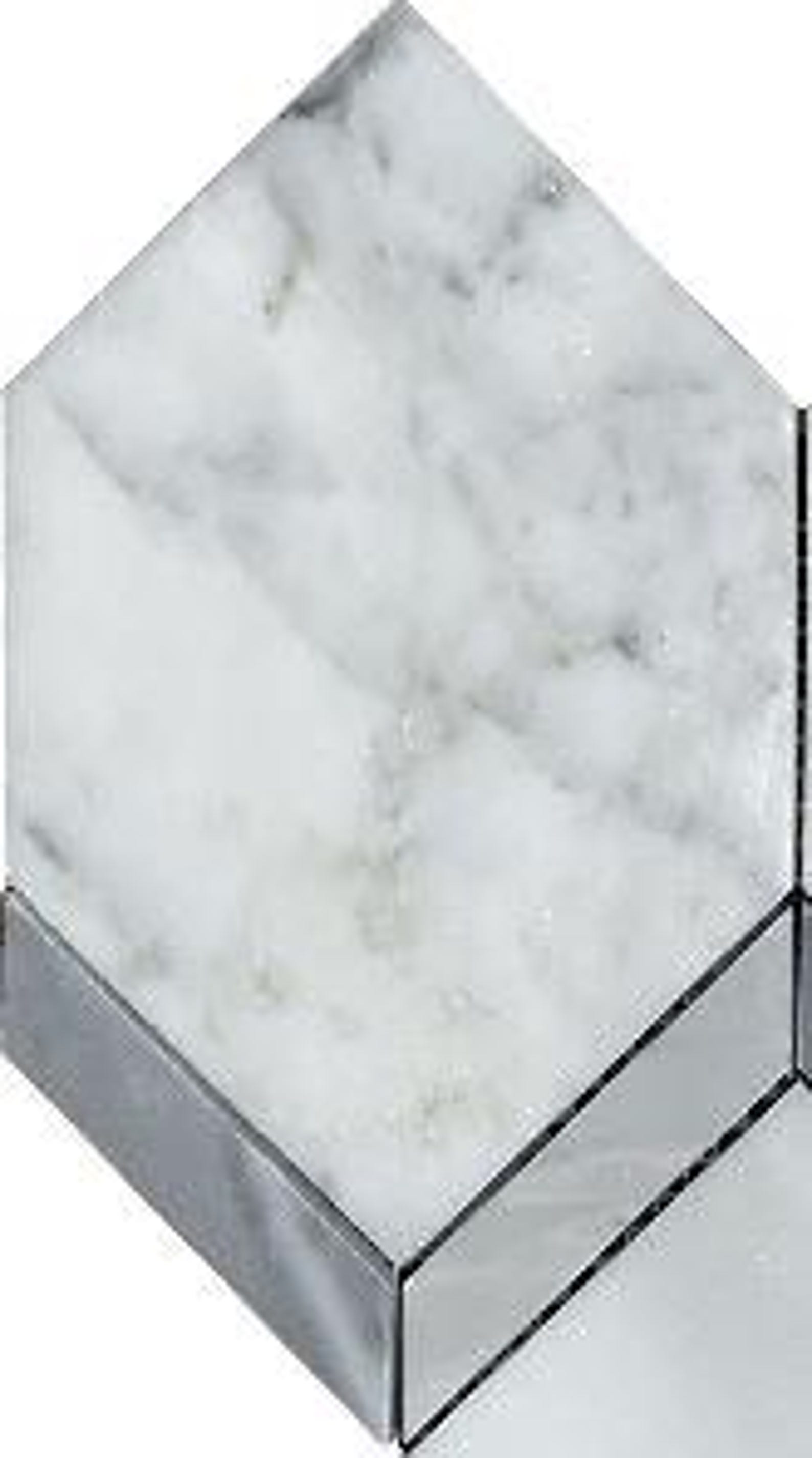 Modern White Gray Forward Chevron Marble Mosaic Tile W94INTRMA1115MPK ...