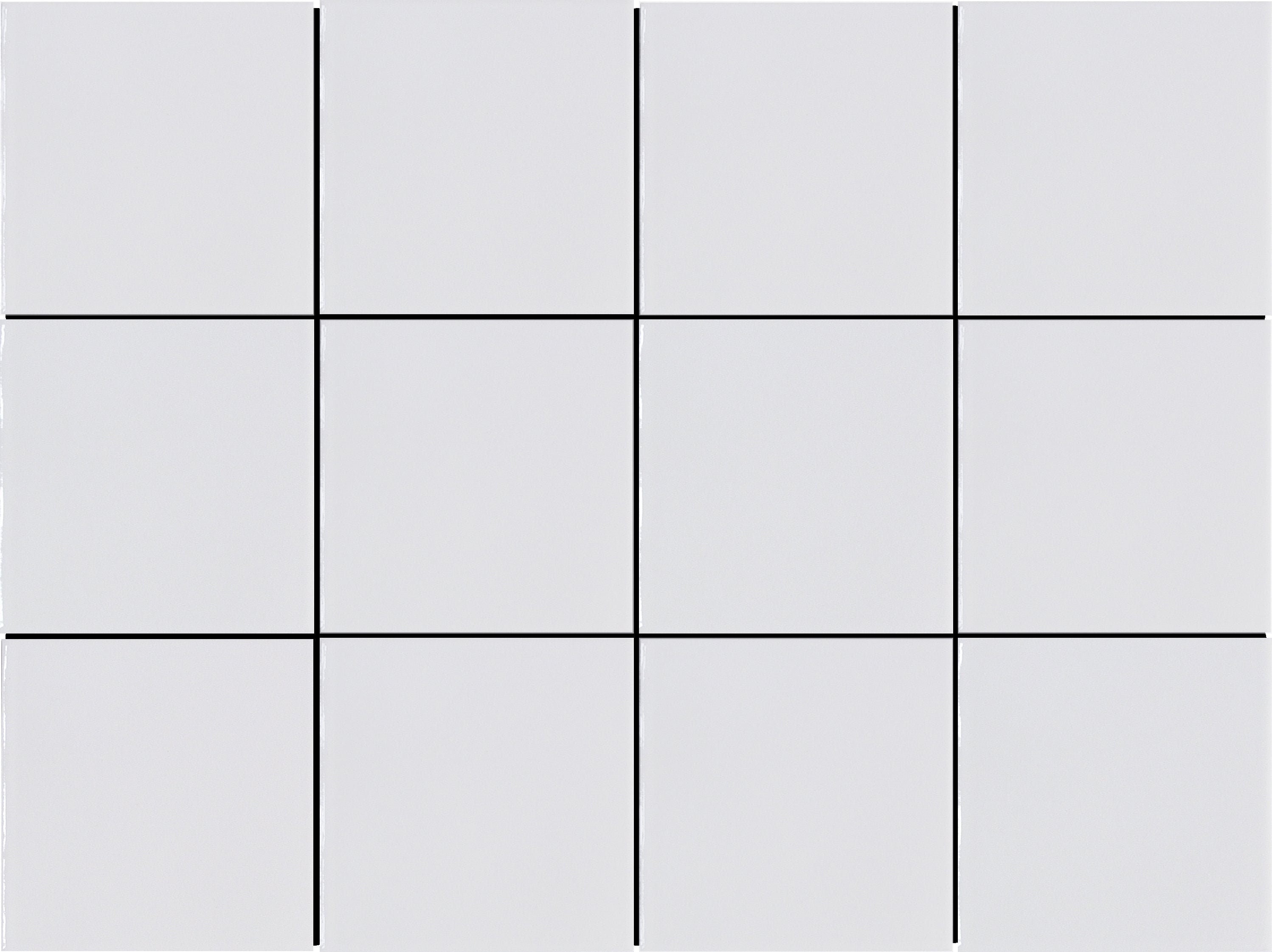 Modern 4X4 White Square Glossy Ceramic Mosaic Tile W50KAZEWH1216MO4P - Etsy