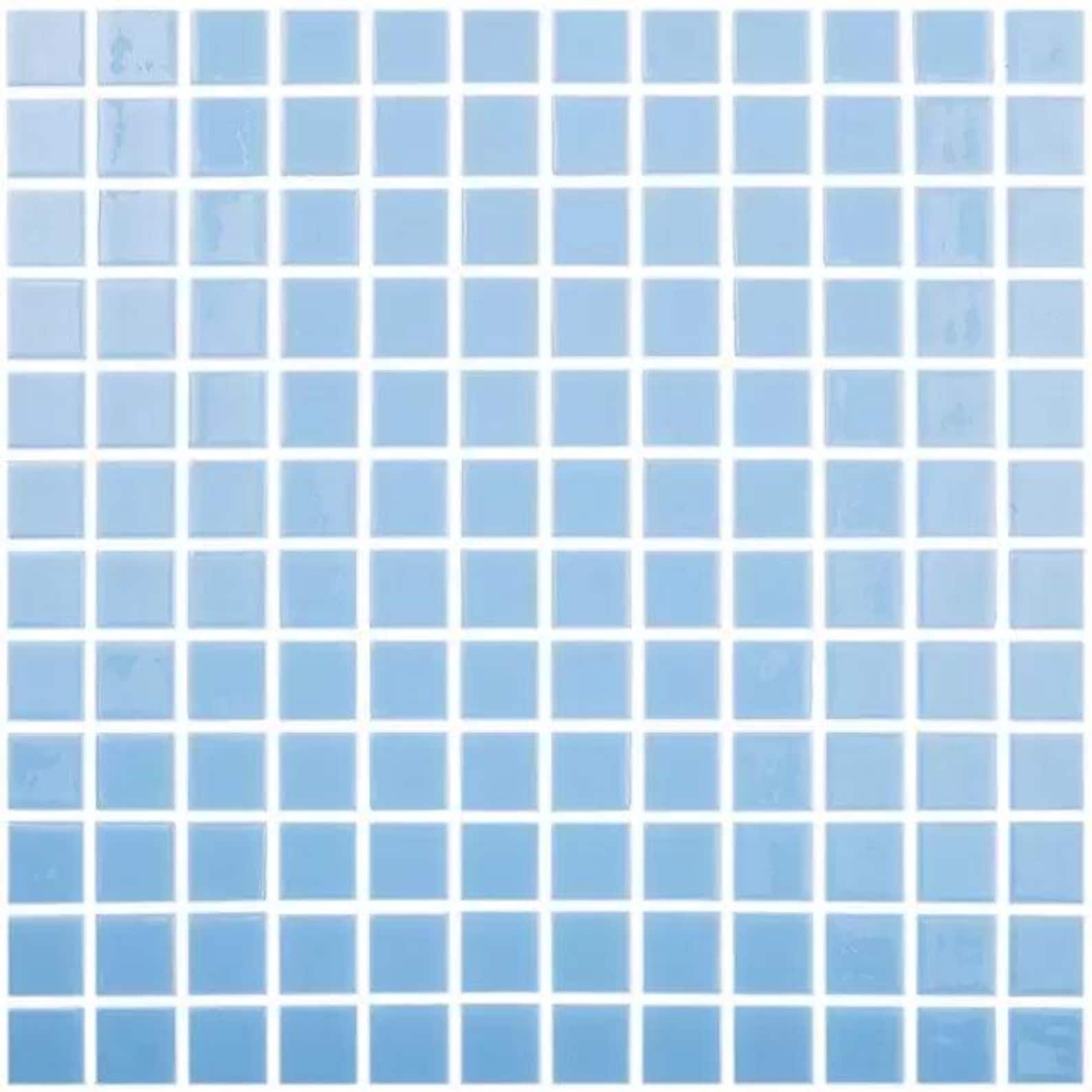 Modern 1x1 Squares 093107m Celestial Light Blue Glossy - 107 Mosaic ...