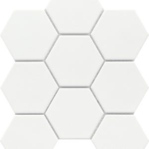 Modern White 3X3 Hexagon Porcelain Matte Mosaic Tile B2C-SOURPWH0910MH3 ...