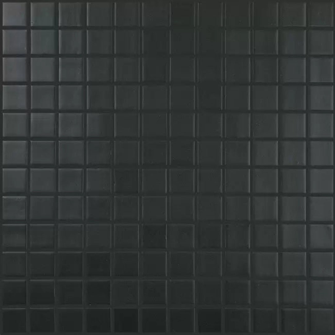 Modern 1X1 093903M Square Black Matte Glass Mosaic Tile - Etsy