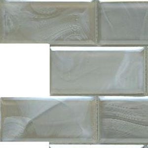 Modern 2X5 Green Beveled Subway Satin Glass Mosaic Tile B2C ...