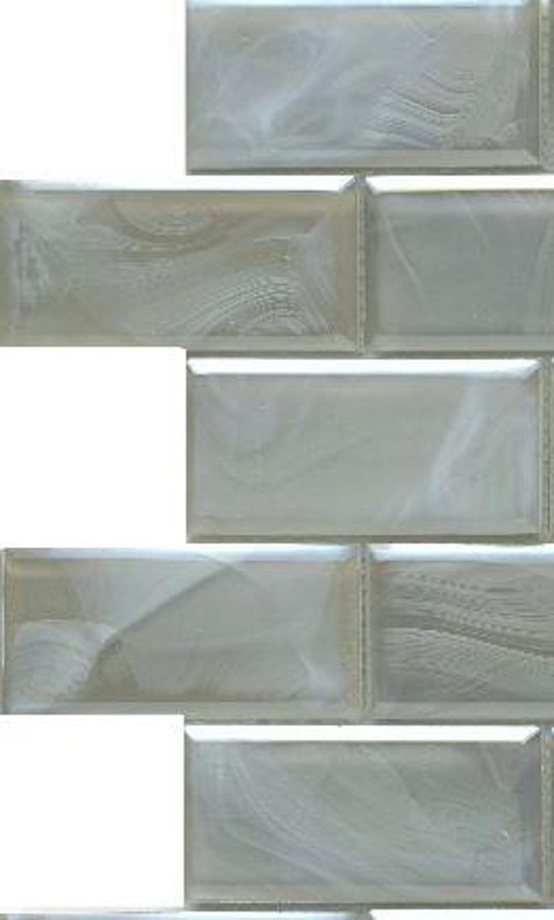 Modern 2X5 Green Beveled Subway Satin Glass Mosaic Tile B2C ...