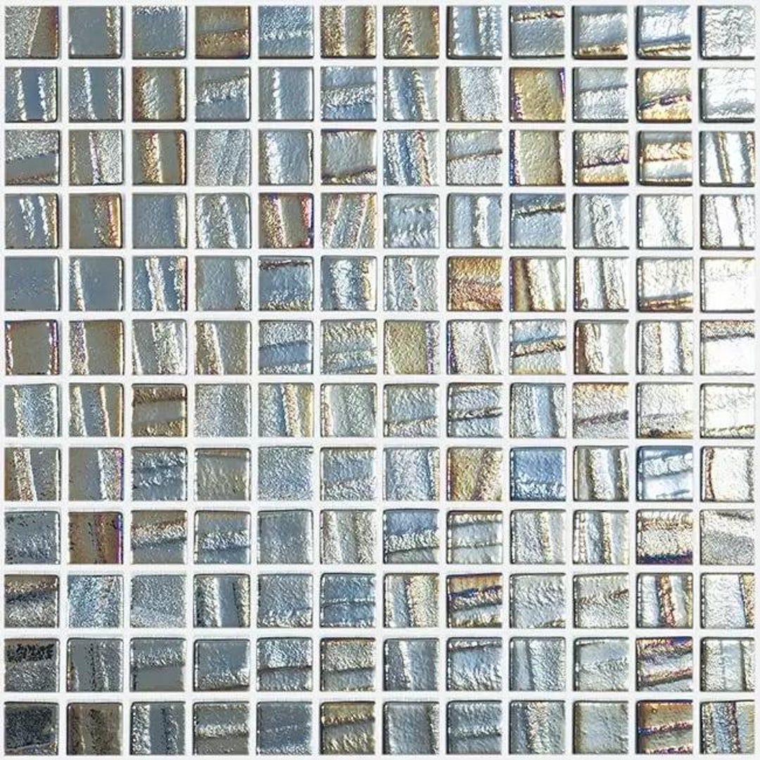 Modern 1x1 Squares Aqua Ocean Glass Glossy Mosaic Tile - Etsy