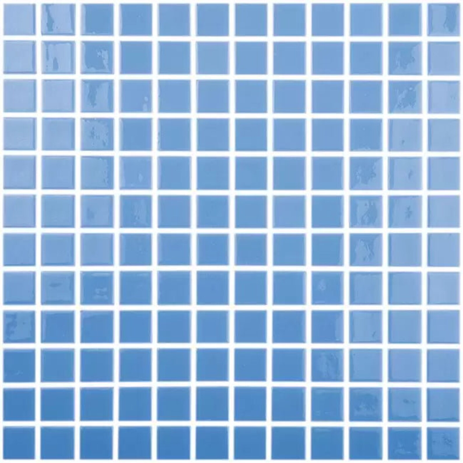 Modern 1X1 Squares 093106M Celestial Blue Glossy Glass 106 Mosaic Tile ...