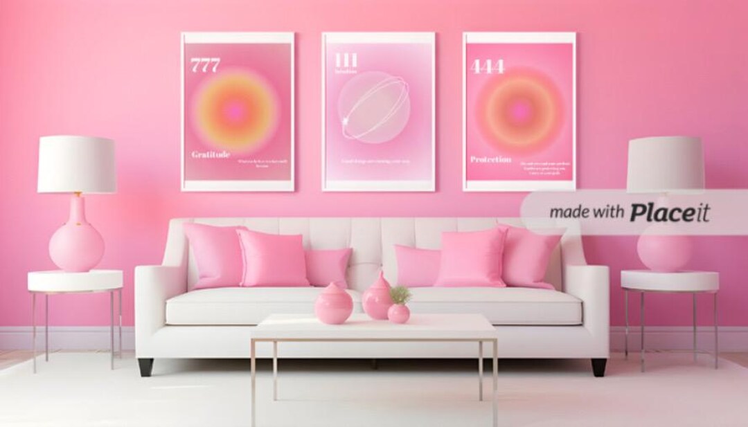 Pink Aura Angel Numbers Poster - Etsy