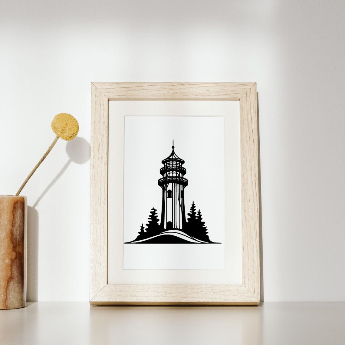 Lookout Tower Printable Home Decoration, Wall or Table Decoration SVG ...