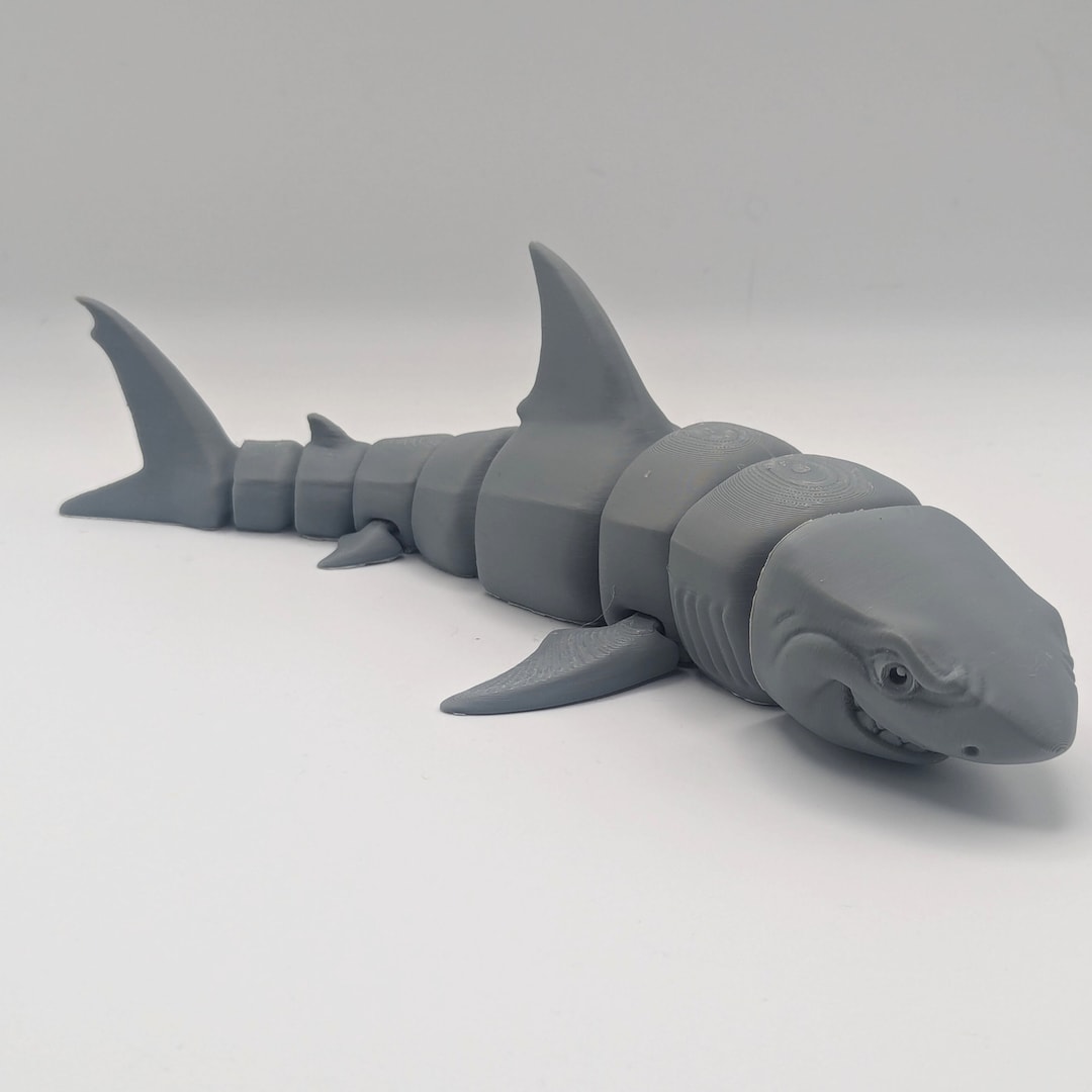Flexi 3d Printed Shark ,fidget Toy ,sensory Articulated Shark Gift Pick ...