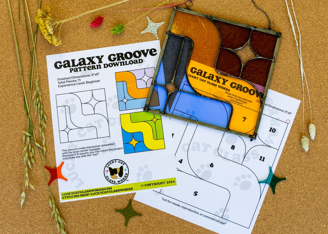 Galaxy Groove • Stained Glass Pattern • Digital Download • HOBBY ...
