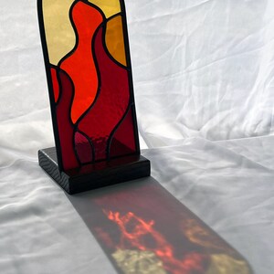 ARCH "fire" • Stained Glass Art • Freestanding Panel - Etsy