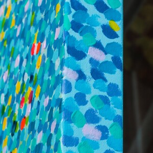 Vase With Flowers - Impressionist Painting, Pointillism Art. Original ...