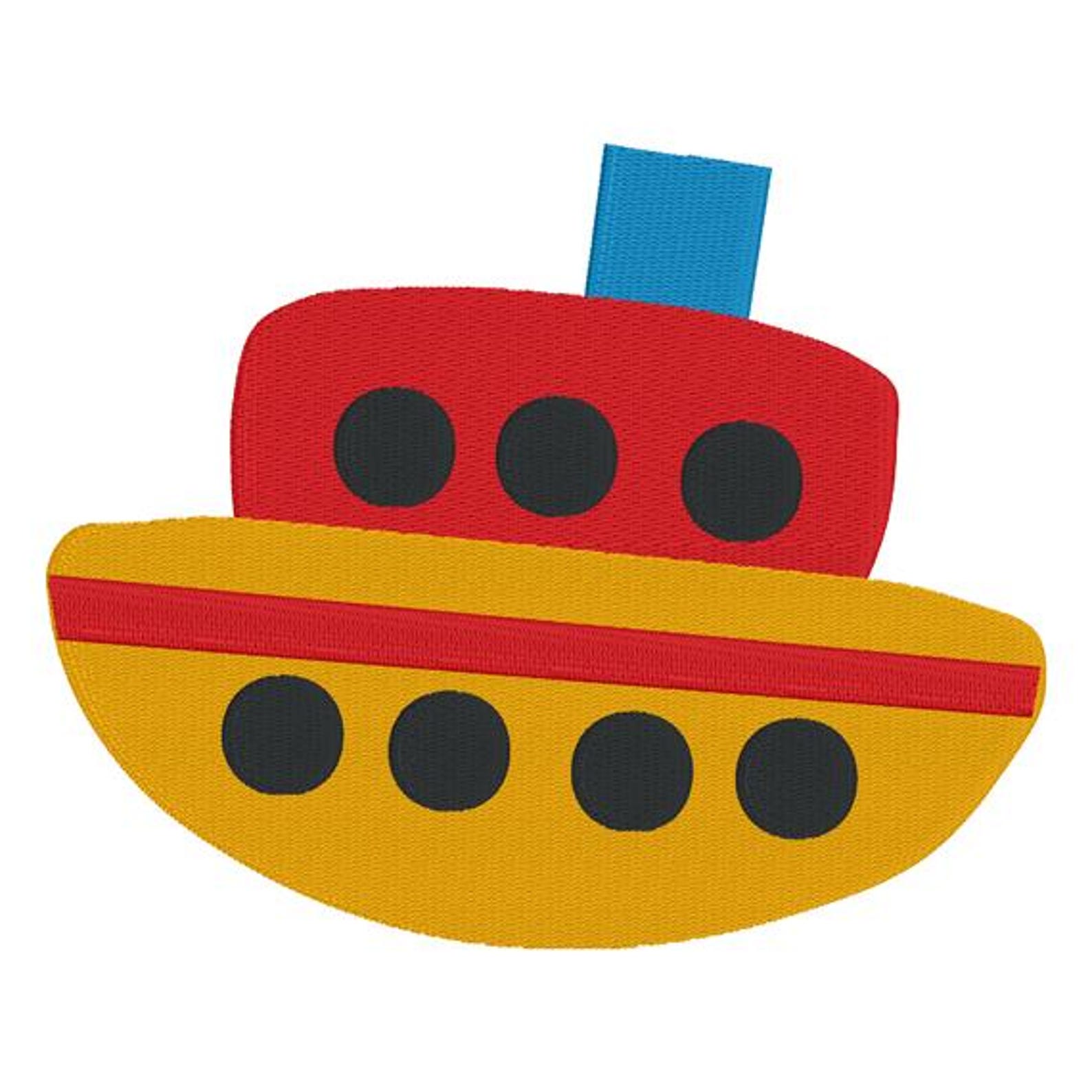 Tug Boat Machine Embroidery Design: Fill Stitch (instant Download Files ...