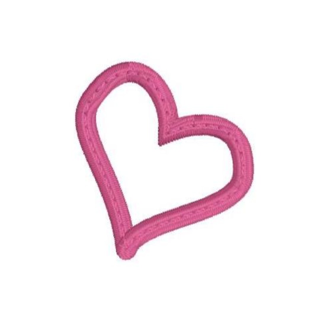 Mini Heart Outline Embroidery Design (instant Download) - Etsy