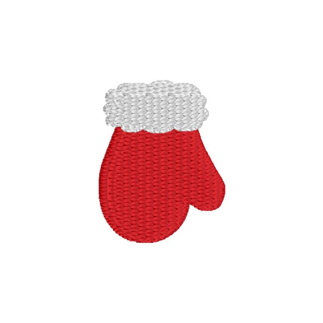 Mini Santa Mitten Embroidery Design: Machine Embroidery Pattern ...