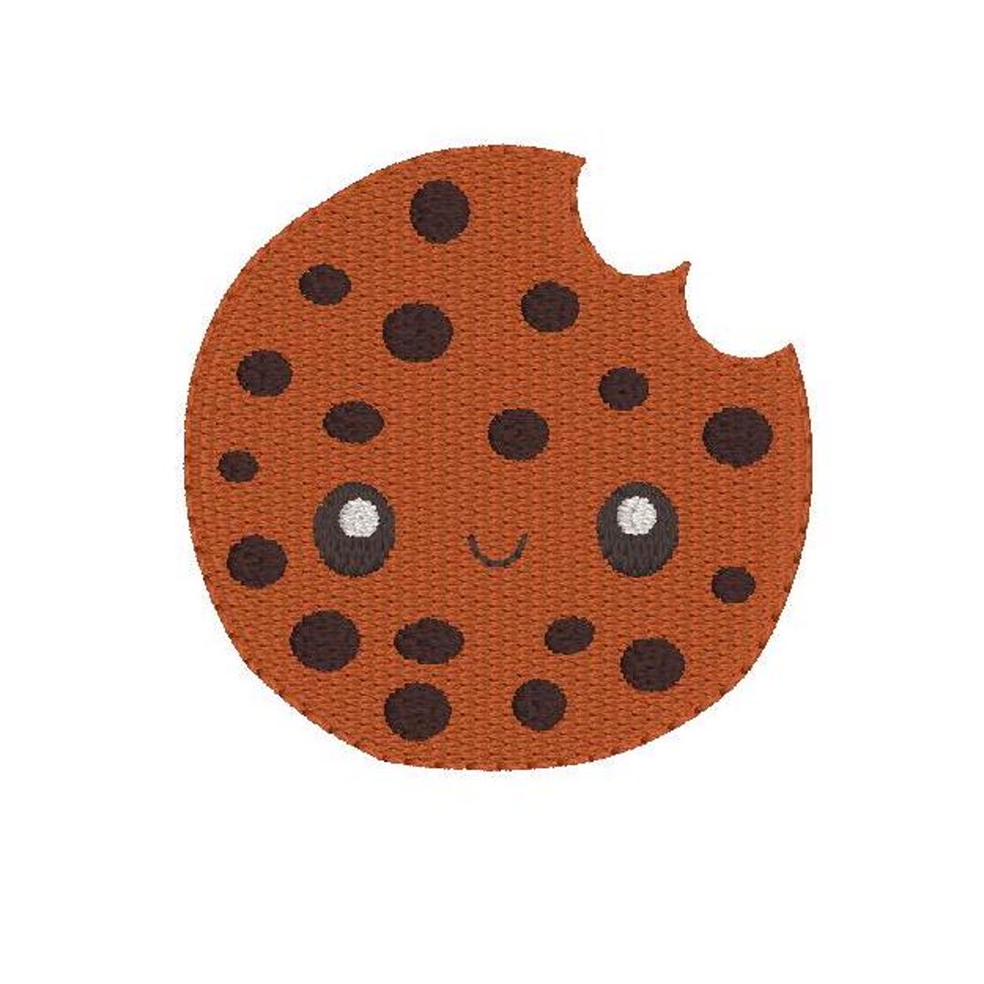 Cookie Bite Machine Embroidery Design, Chocolate Chip Cookie Embroidery ...
